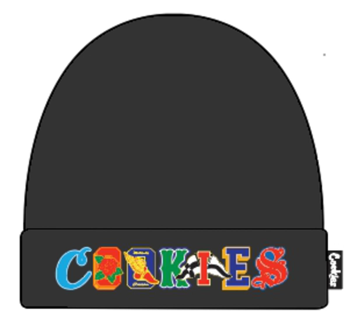 Cookies Pack 12 Cuffed Beanie with Mixed Technique Artwork – Dales ...