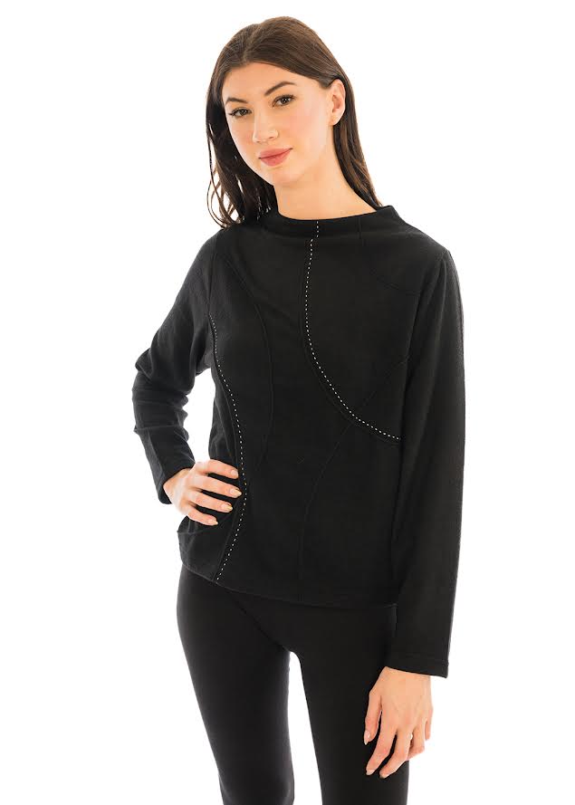 Trisha Tyler Contrast Pic Stitch Detail Sweater – Dales Clothing for ...
