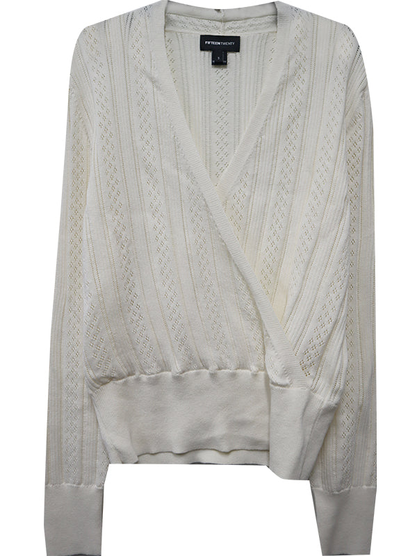 Fifteen Twenty Pointelle Wrap Sweater – Dales Clothing for Men and Women