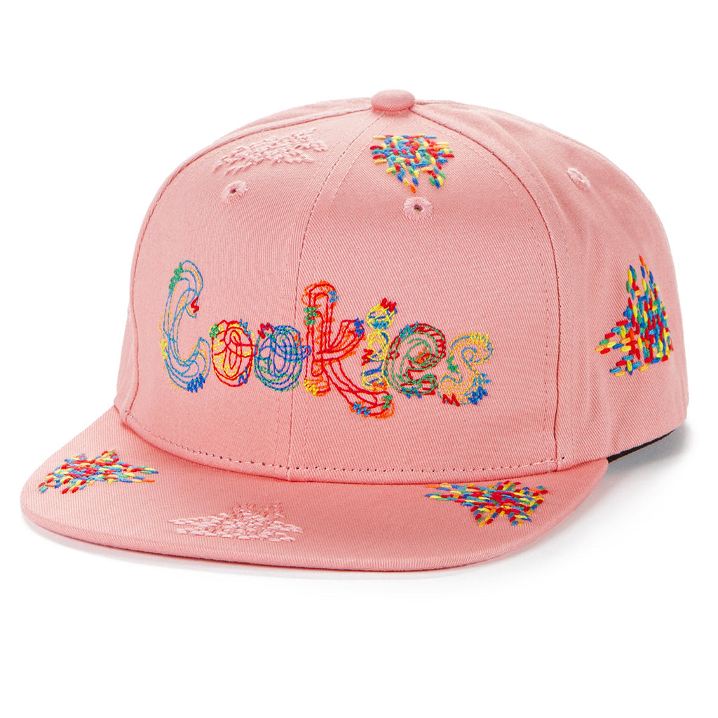 Cookies Anthem Twill Snapback Cap W/ Allover Embroidered Stitch Patchw ...