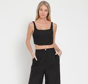Aakaa Sleeveless Corset Top And High Waisted Long Pants Set – Dales ...