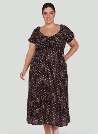 Dex Plus Smocked Waist Tiered Maxi Dress – Dales Clothing for Men and Women