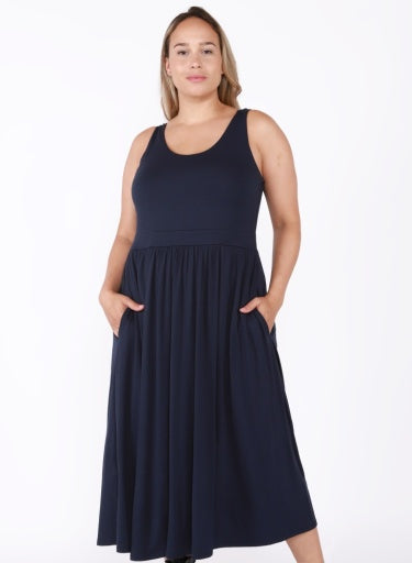 Dex Plus Banded Waist Knit Midi Dress – Dales Clothing for Men and Women